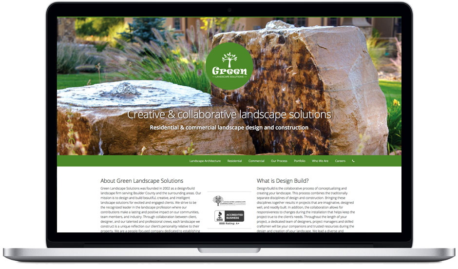 Green Landscape - Mobile Responsive Redesign - Cloudburst Design